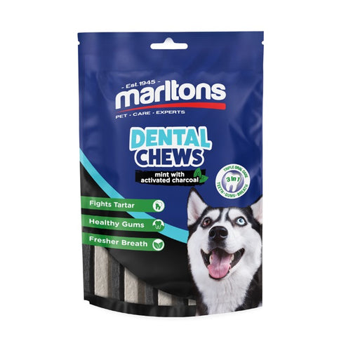 Marltons Dental Chews Mint & Activated Charcoal 100g – Marltons Pet Care